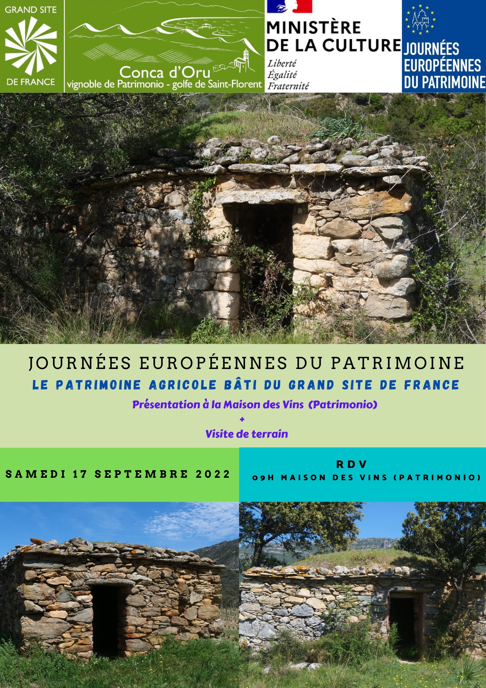 Journées du Patrimoine -17 septembre 2022 – Commune de Farinole
